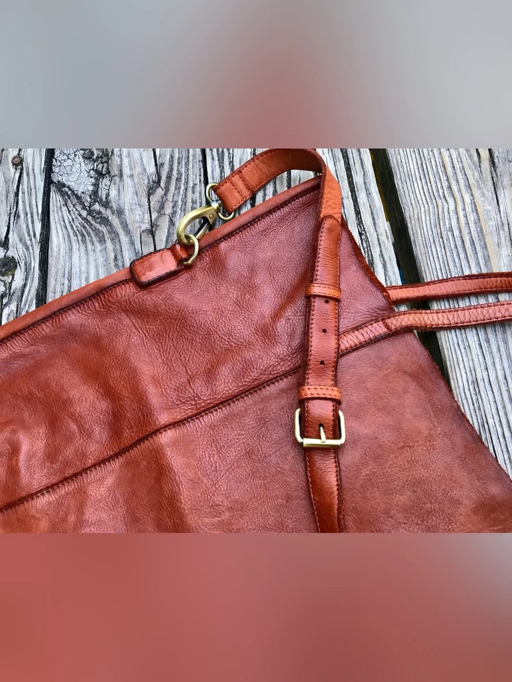 Marta Ponti | Bags | Marta Ponti Dark Tan Leather Carry Handle Shoulder ...